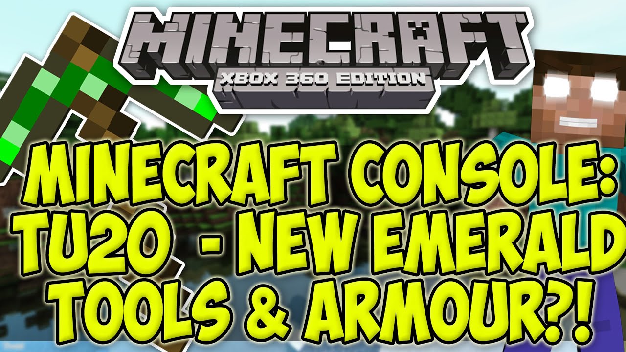 Minecraft Xbox & Playstation : TU20 UPDATE - EMERALD TOOLS & ARMOUR ...