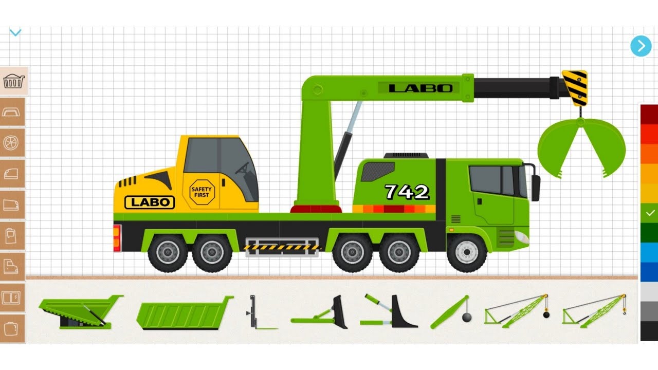 Labo Construction Truck | Claw Machine Crane Truck - YouTube