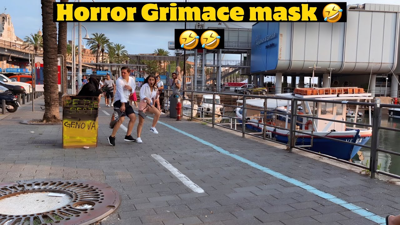 Horror Grimace mask:They felt it 🤣🤣🤣 #funny#fun#prank#comedy#funnyvideo ...