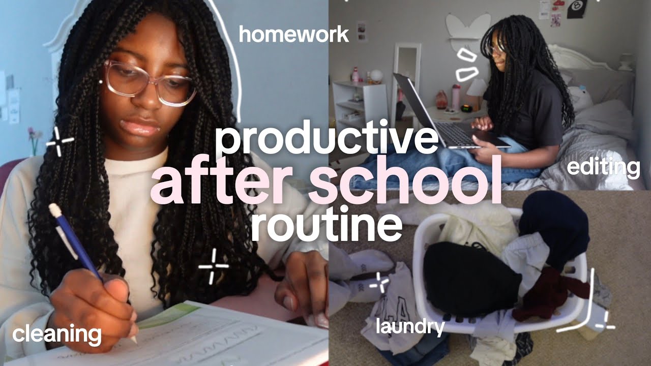 PRODUCTIVE AFTER SCHOOL ROUTINE 🎧 - YouTube