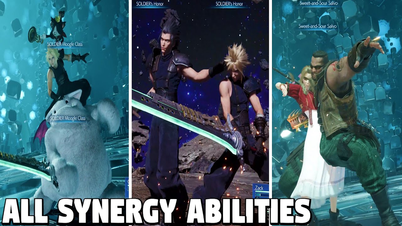 Final Fantasy 7 Rebirth - ALL Synergy Abilities - YouTube