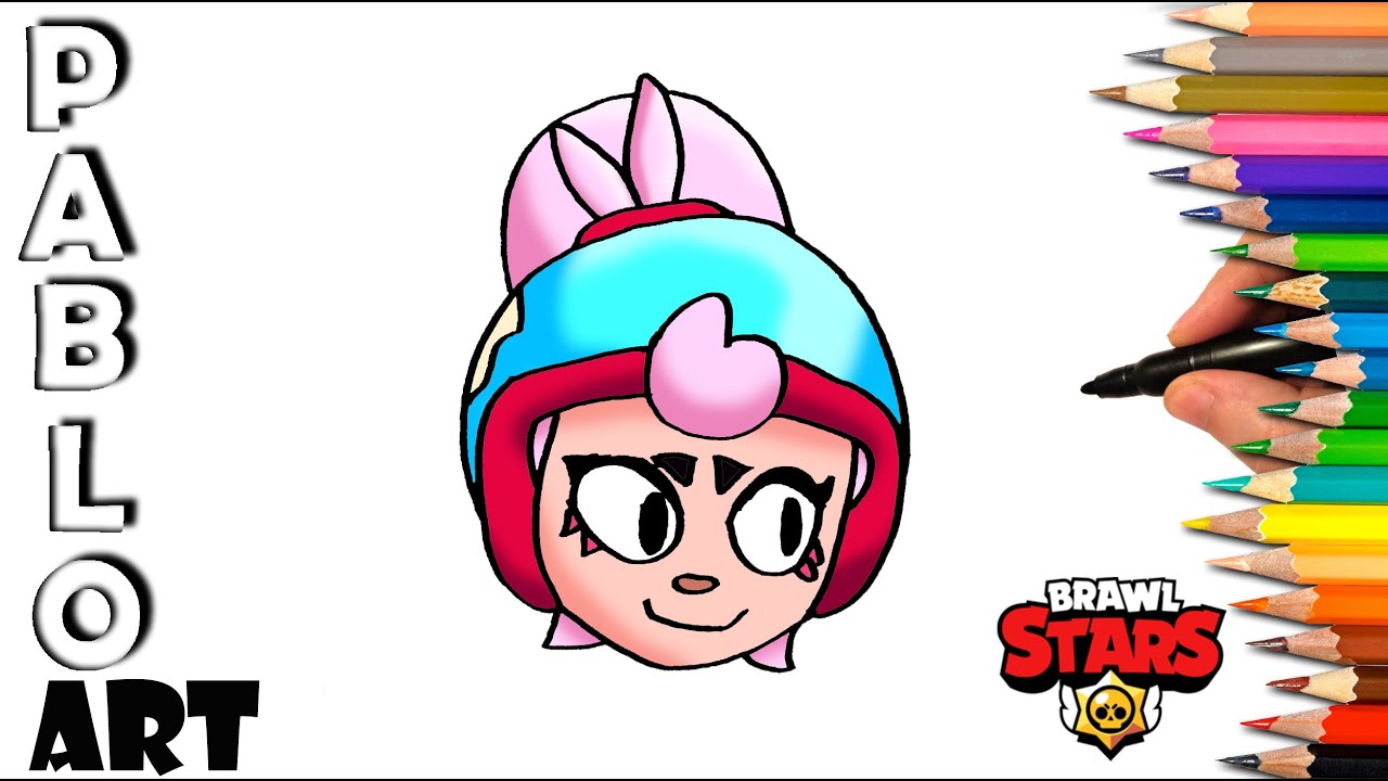 How to draw Janet icon from Brawl Stars | Learn to Draw step by step ...