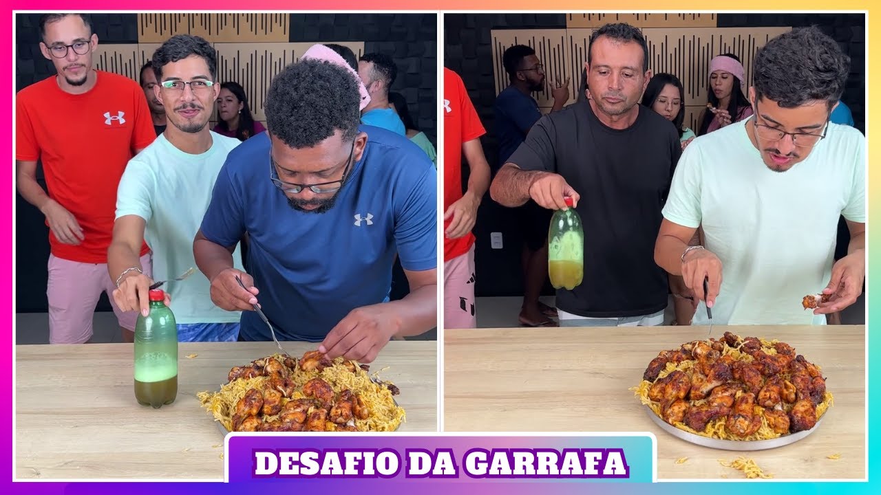 DESAFIO DA GARRAFA: Basta acertar a garrafa em pé e seu jantar estará ...