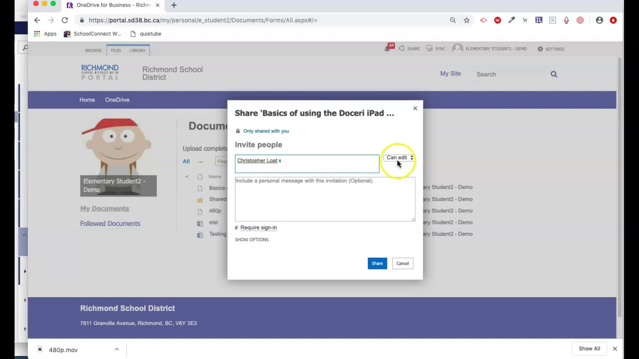 Students Sharing Large Files With Teacher - YouTube