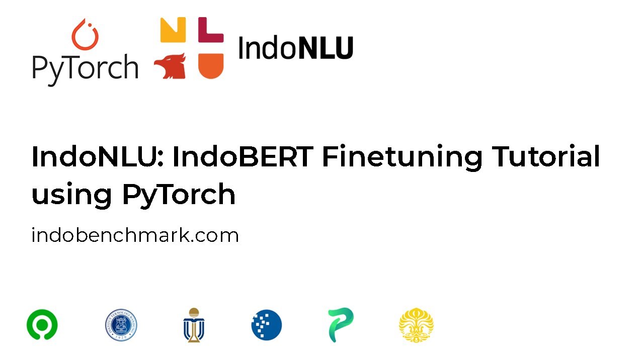 IndoNLU: IndoBERT Finetuning using PyTorch Tutorial - YouTube