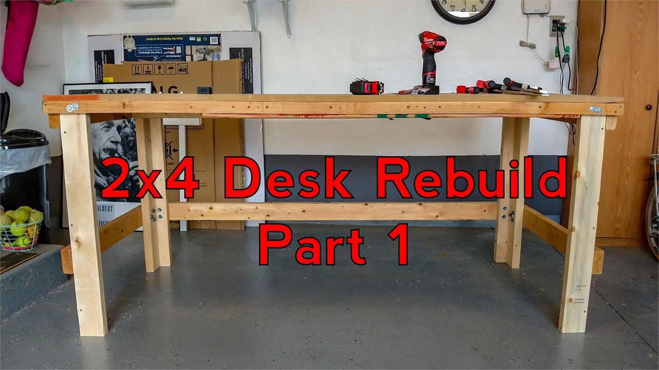 2x4 Desk Rebuild Part 1 - Livestream Timelapse - YouTube