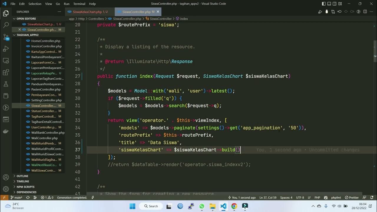 Laravel Proyek #163 Cara Mudah Membuat Chart Grafik di Laravel - YouTube