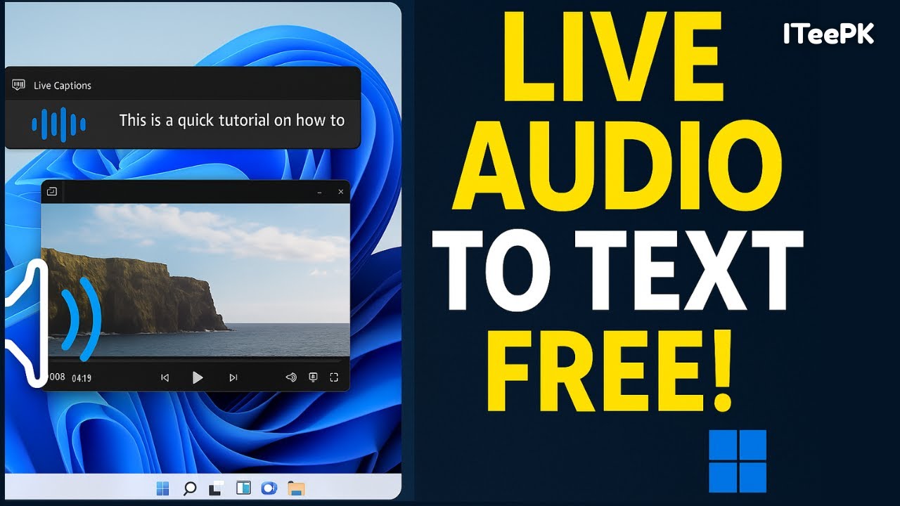 How to Transcribe Live Audio to Text FREE (Windows Live Captions ...