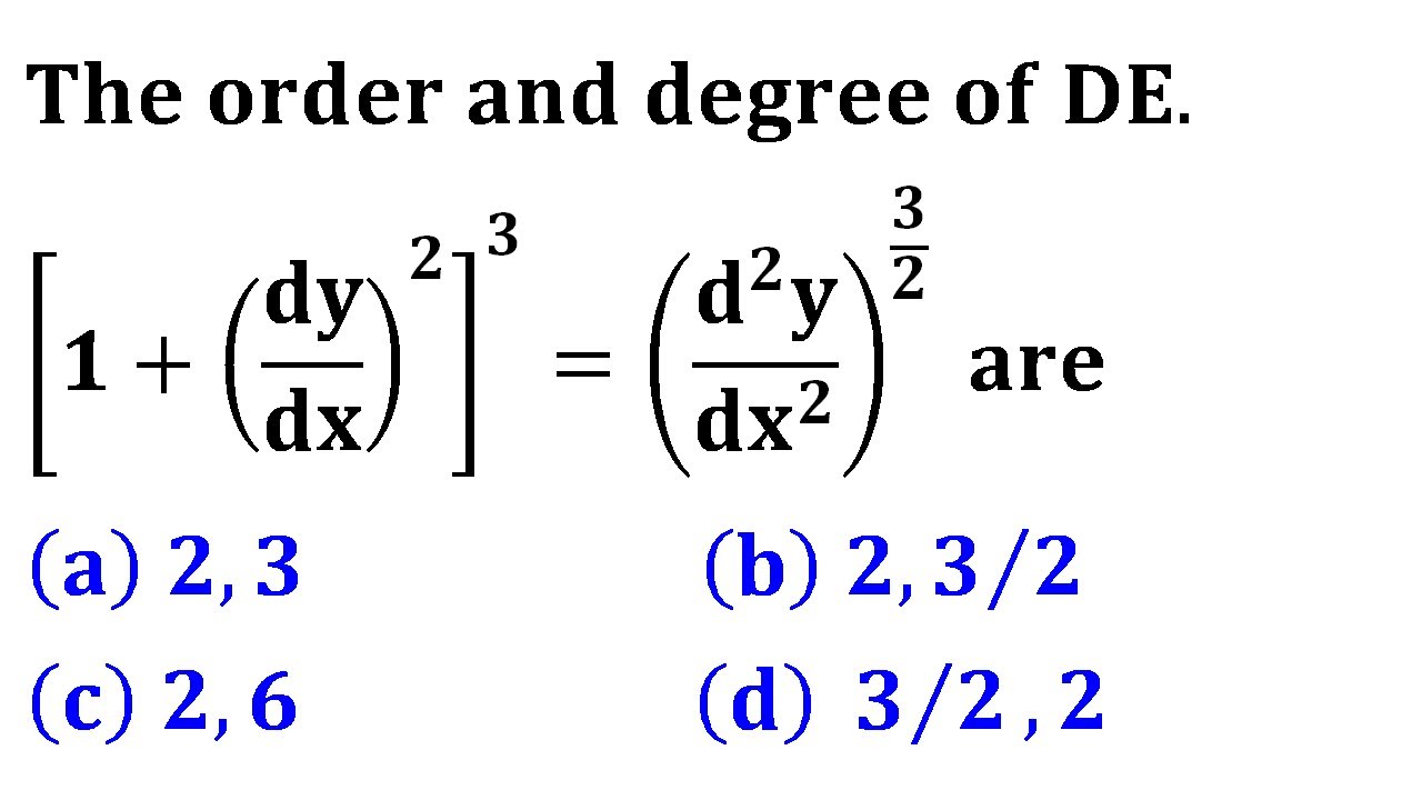 Order And Degree Of Bhu 2020 Differential Equation Iit Jam Mathematics College University order-and-degree-of-bhu-2020-differential-equation-iit-jam-mathematics-college-university