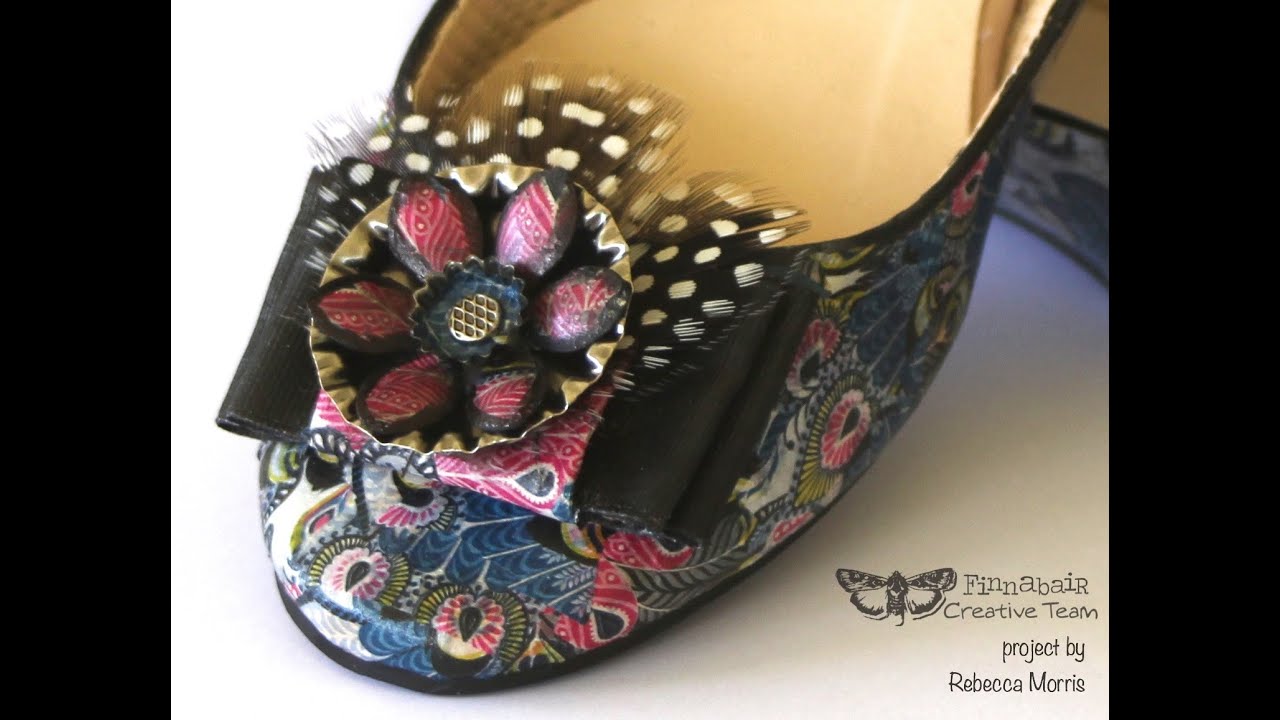 Decoupage Shoe Conversion by Rebecca Morris - YouTube