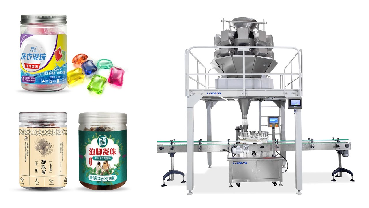 Automatic Laundry Gel/ Capsule Pods Weighing Filling Machine - YouTube
