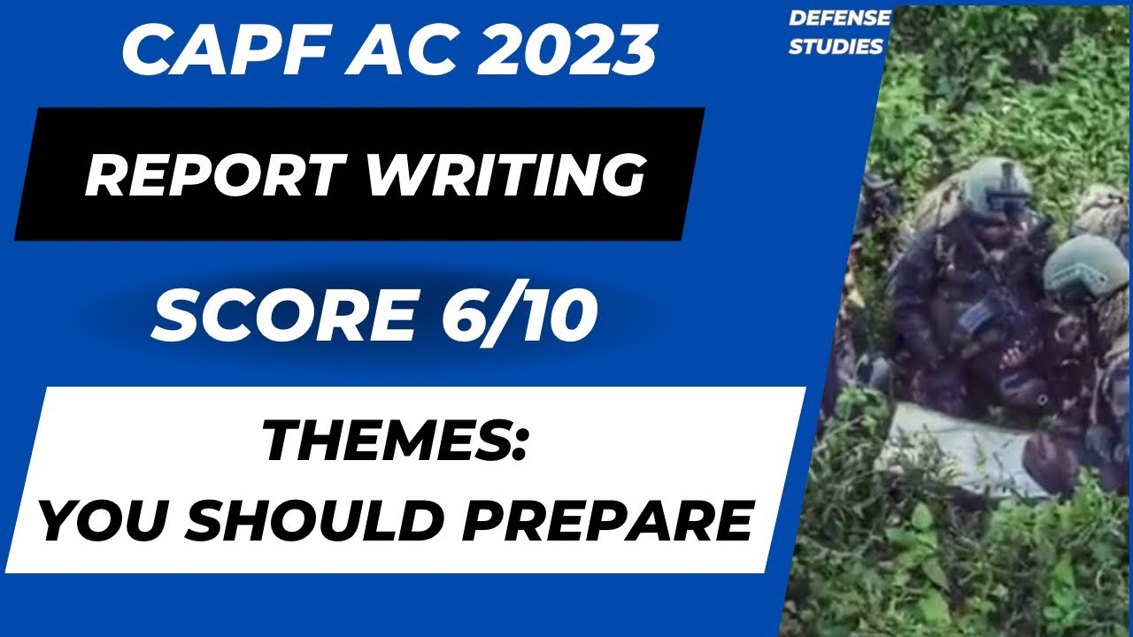 TOP 5 REPORT WRITING TOPICS | CAPF AC 2023 - YouTube