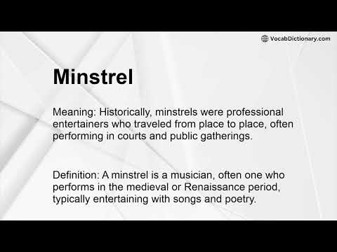 Minstrel Meaning