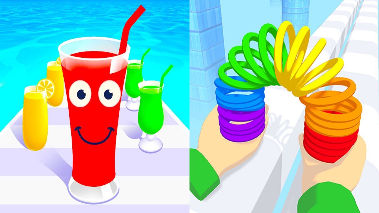 Juice Run VS Toy Spring - All Levels SpeedRun Gameplay Android iOS Ep1 ...