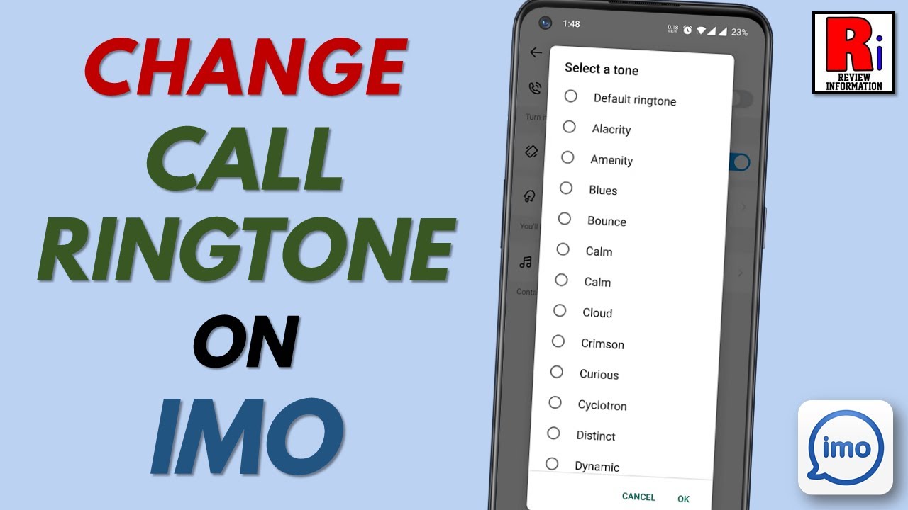 How to Change Call Ringtone on Imo - YouTube