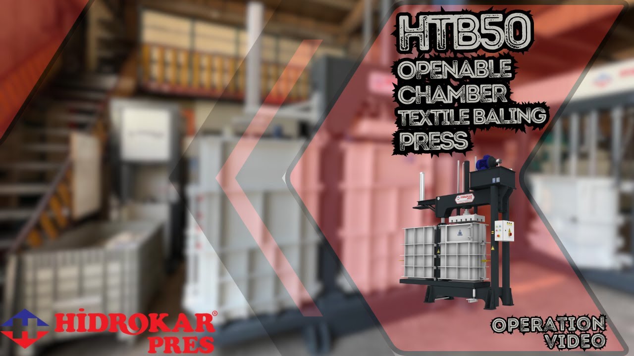 Openable Chamber Textile Baling Press - HTB50 model - Hidrokar Pres ...
