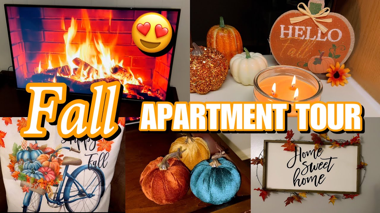 WARM & COZY FALL APARTMENT DECOR WALKTHROUGH 2022 | VLOGTOBER DAY 24 ...