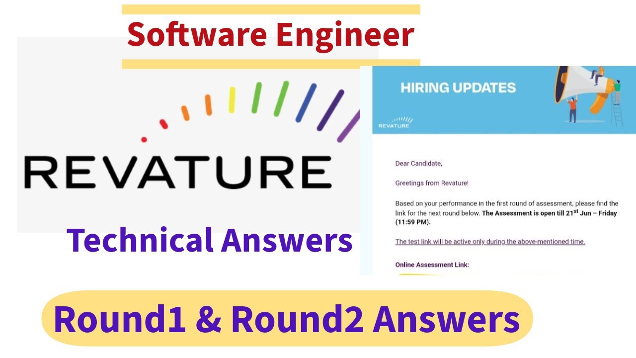 Revature Round1& Round2 Coding Answers 🥳🥰| Technical Answers | Coding ...