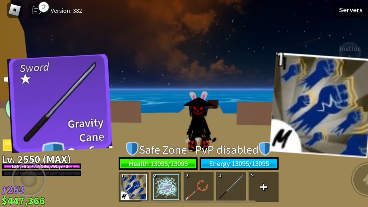 Gravity cane combo| blox fruit PvP - YouTube