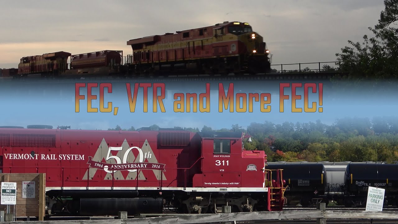 Railfanning with Family on the FEC and Vermont Railroad! - YouTube