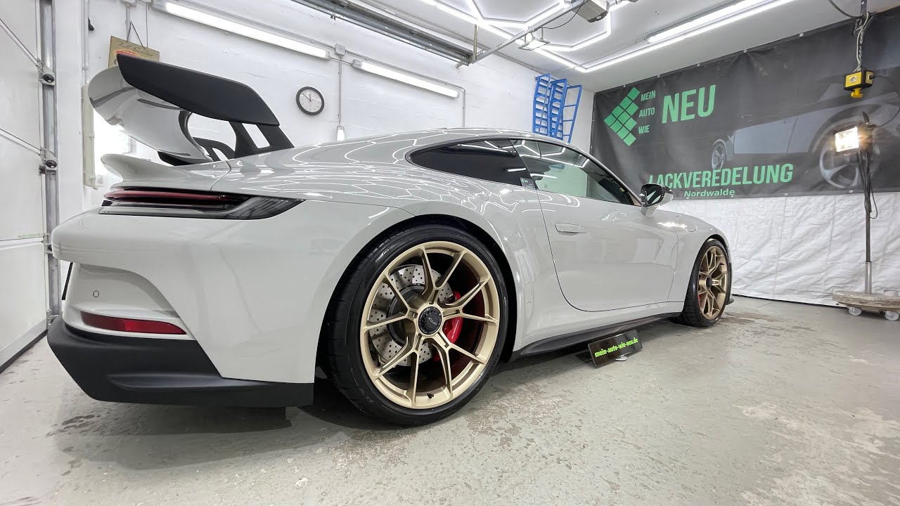 Porsche 911 GT3 992 Kreide Chalk Car Detailing Graphene Coating PPF ...