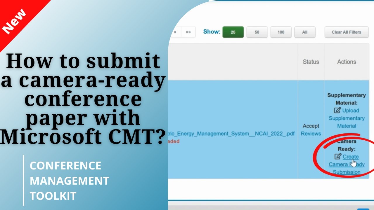 How to submit a camera ready conference paper with Microsoft CMT ...