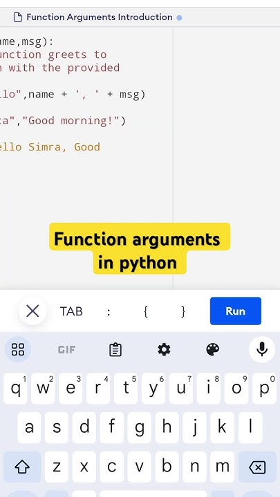 Function arguments in python @ctutorialbynaziasohail - YouTube
