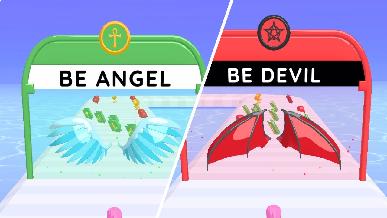 Angel and Devil Run🪽😈💨 Gameplay Destiny Run Lv 1-2 Android, IOS Offline ...