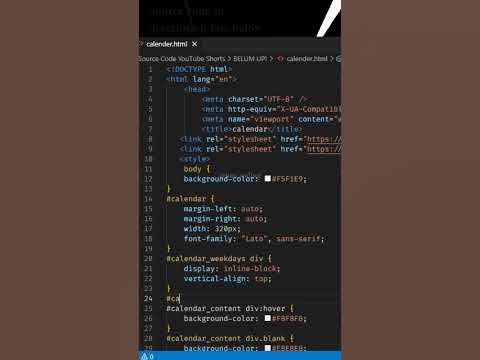 Create Calendar Using HTML | CSS | JS - YouTube