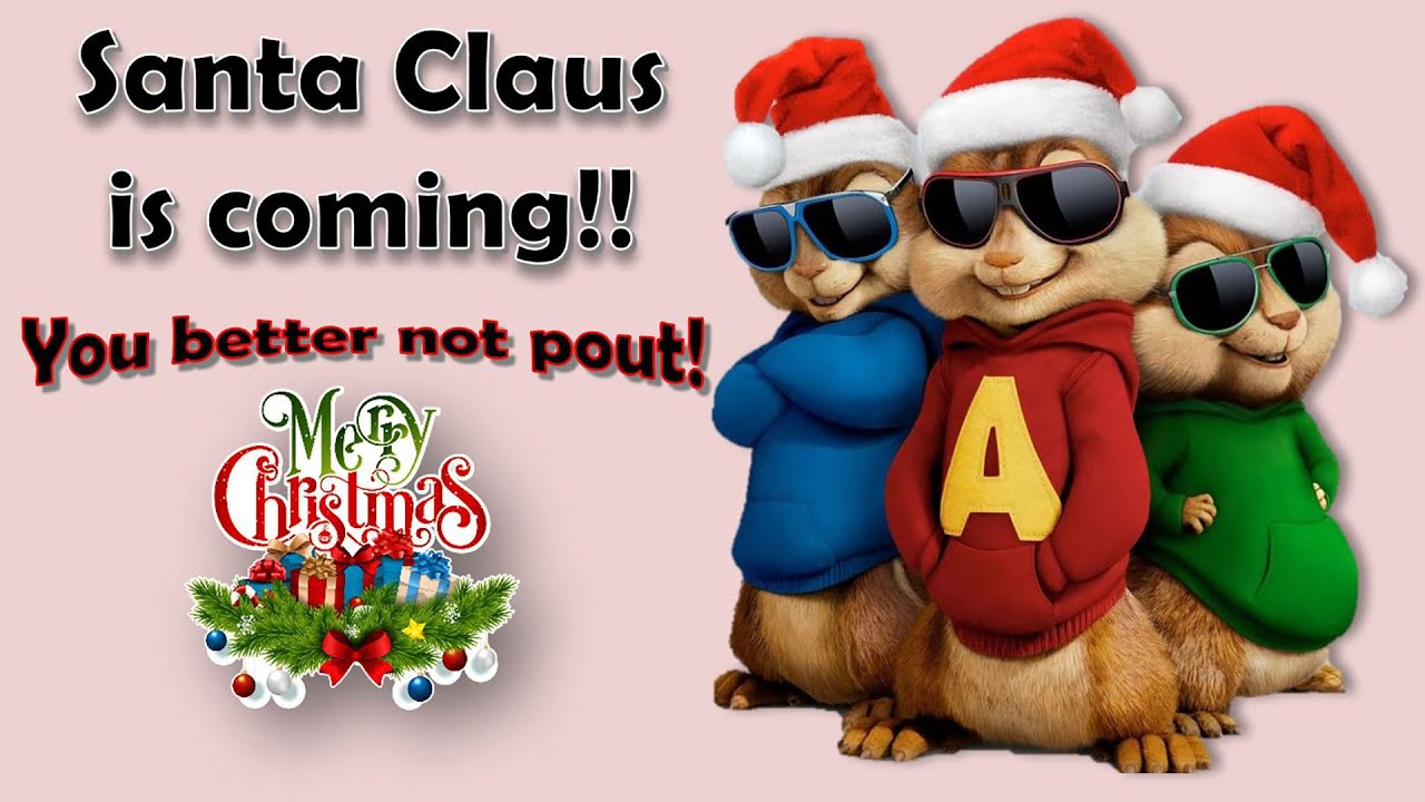 Chipmunks - Santa Claus is coming (with lyrics) 🎅🎄 | Christmas Song 🎅🎄 ...