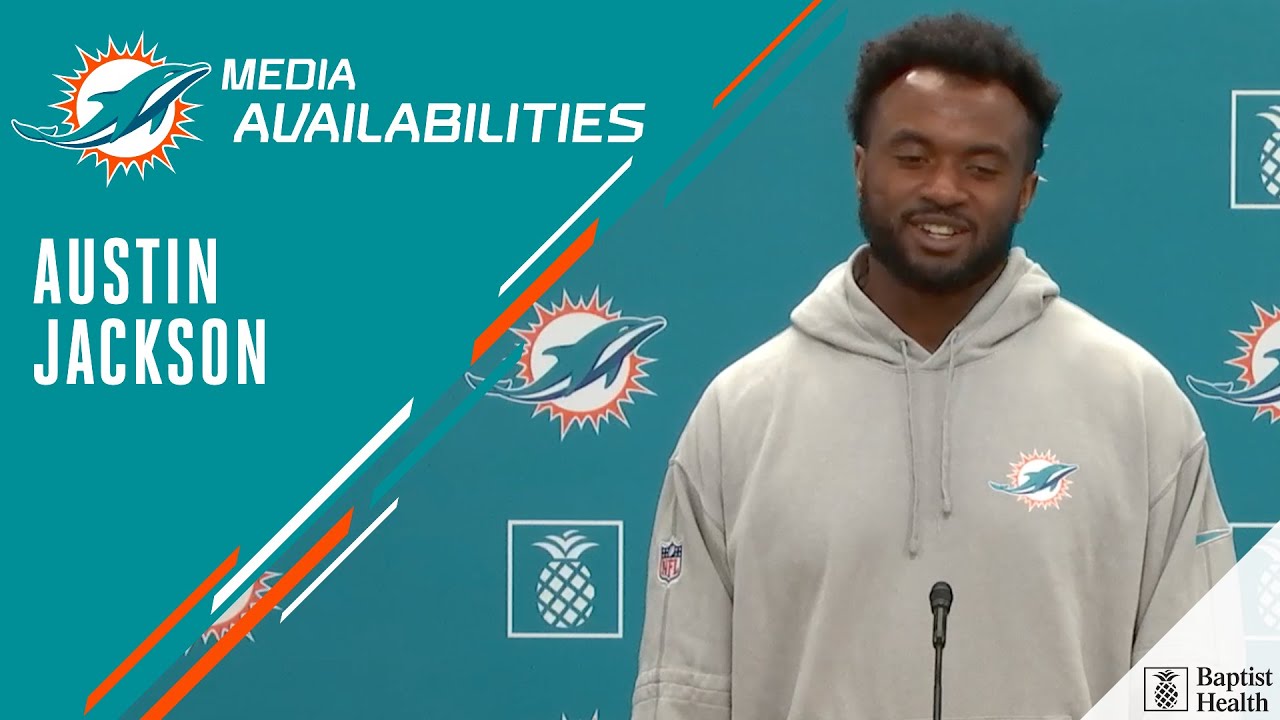 Austin Jackson meets with the media | Miami Dolphins - YouTube