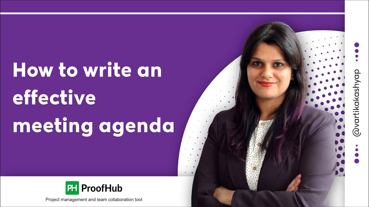 How to write an effective meeting agenda - YouTube