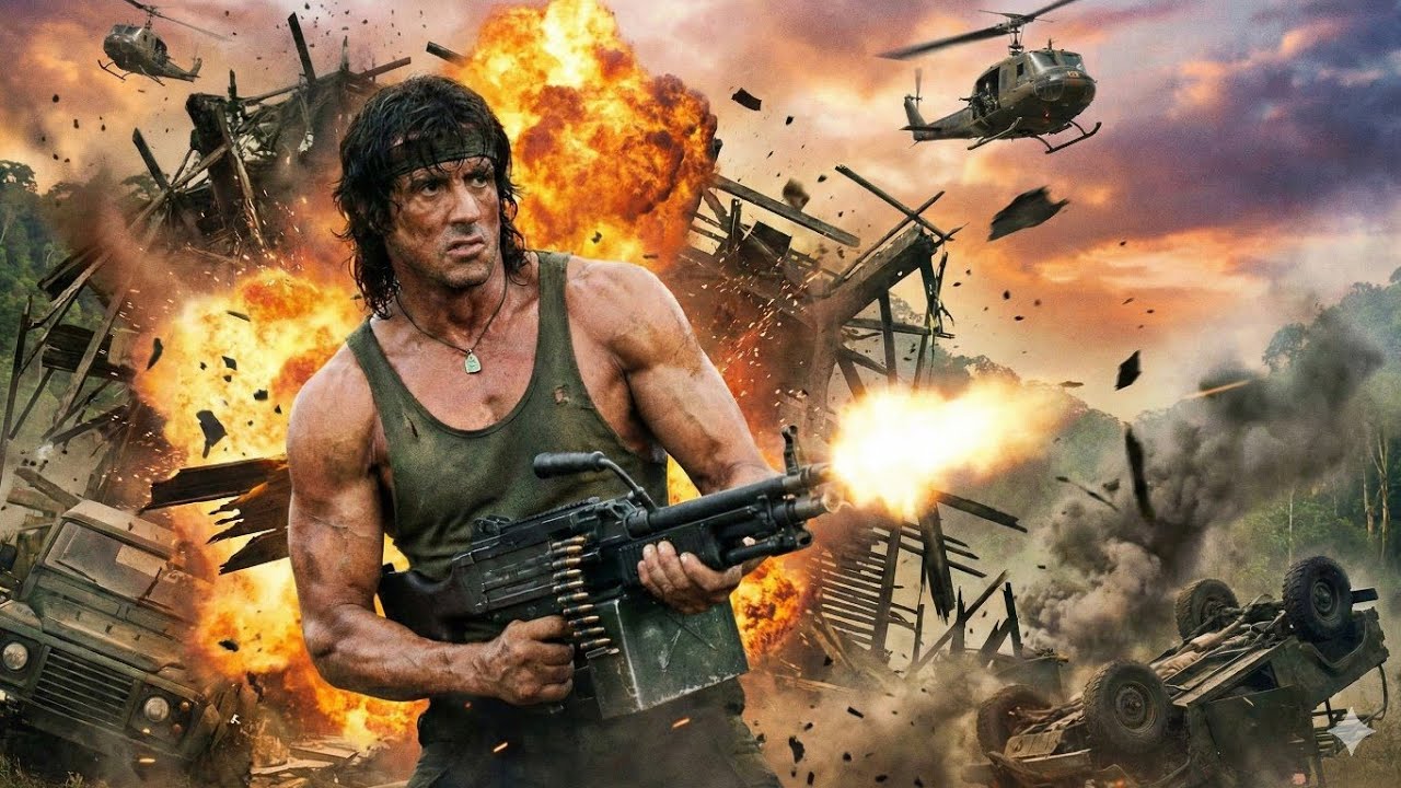 Epic Rambo Action Scenes: Explosions & Combat | Sylvester Stallone ...