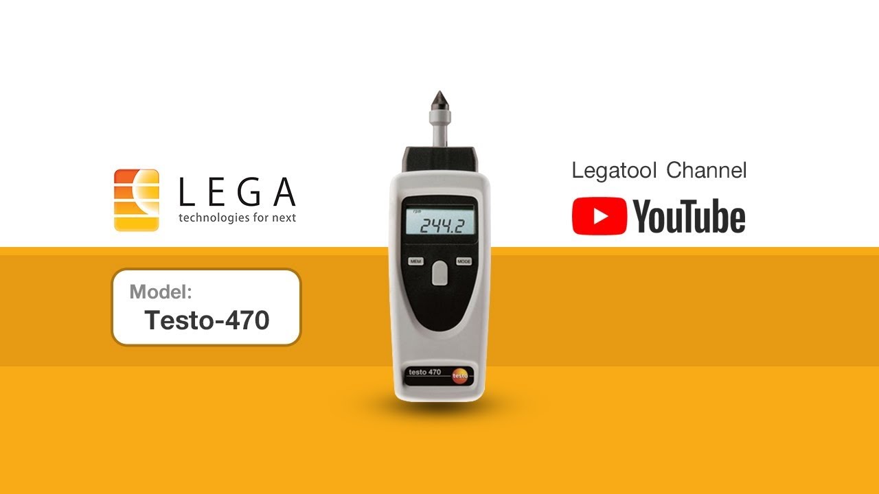 เครื่องวัดความเร็วรอบ 2 in 1 รุ่น Testo-470 ยี่ห้อ Testo - YouTube