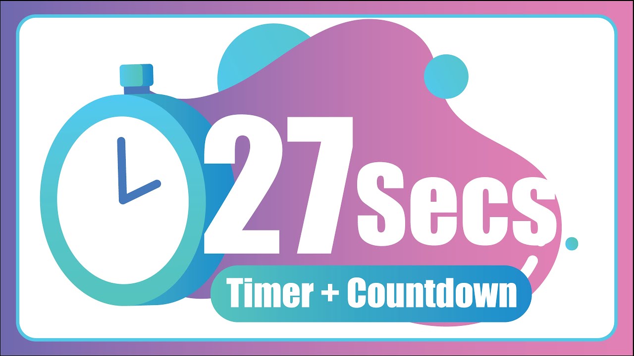27 Seconds countdown Timer ⏱ with Alarm 🚨 (The Moments) - YouTube
