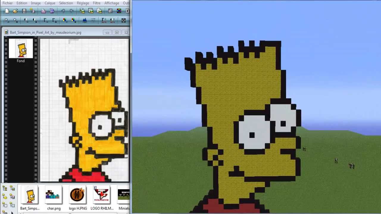 Pixel Art Simpson #1 (Bart) [Rockeu919] - YouTube