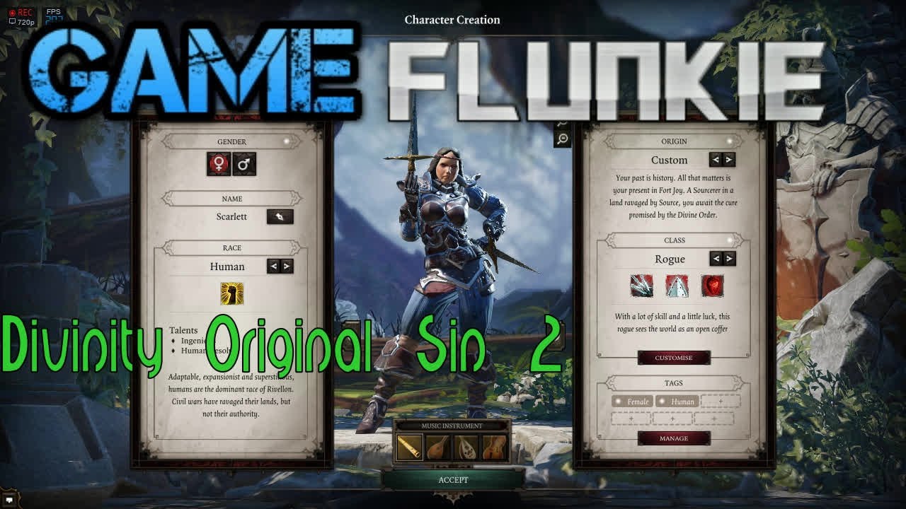 Divinity Original Sin 2 l First look at the Rogue l - YouTube