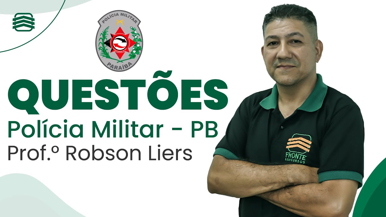 AULÃO PMPB | Polícia Militar da Paraíba (SÓ DE QUESTÕES) - Fronte ...