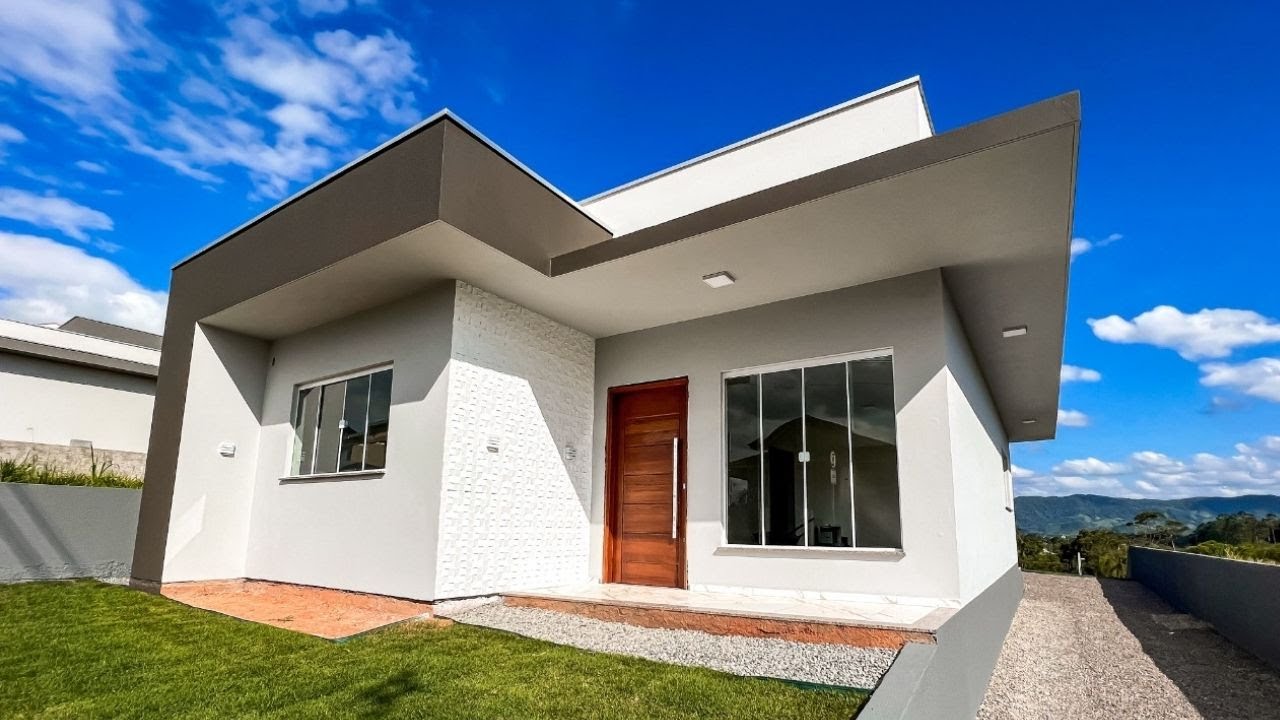 INCRÍVEL PROJETO PRONTO DE UMA CASA MODERNA E FUNCIONAL PLATIBANDA DE 3 ...