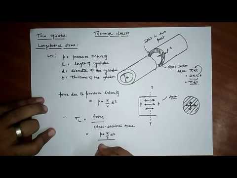 PRESSURE VESSEL (THIN CYLINDER) -LONGITUDINAL STRESS - YouTube