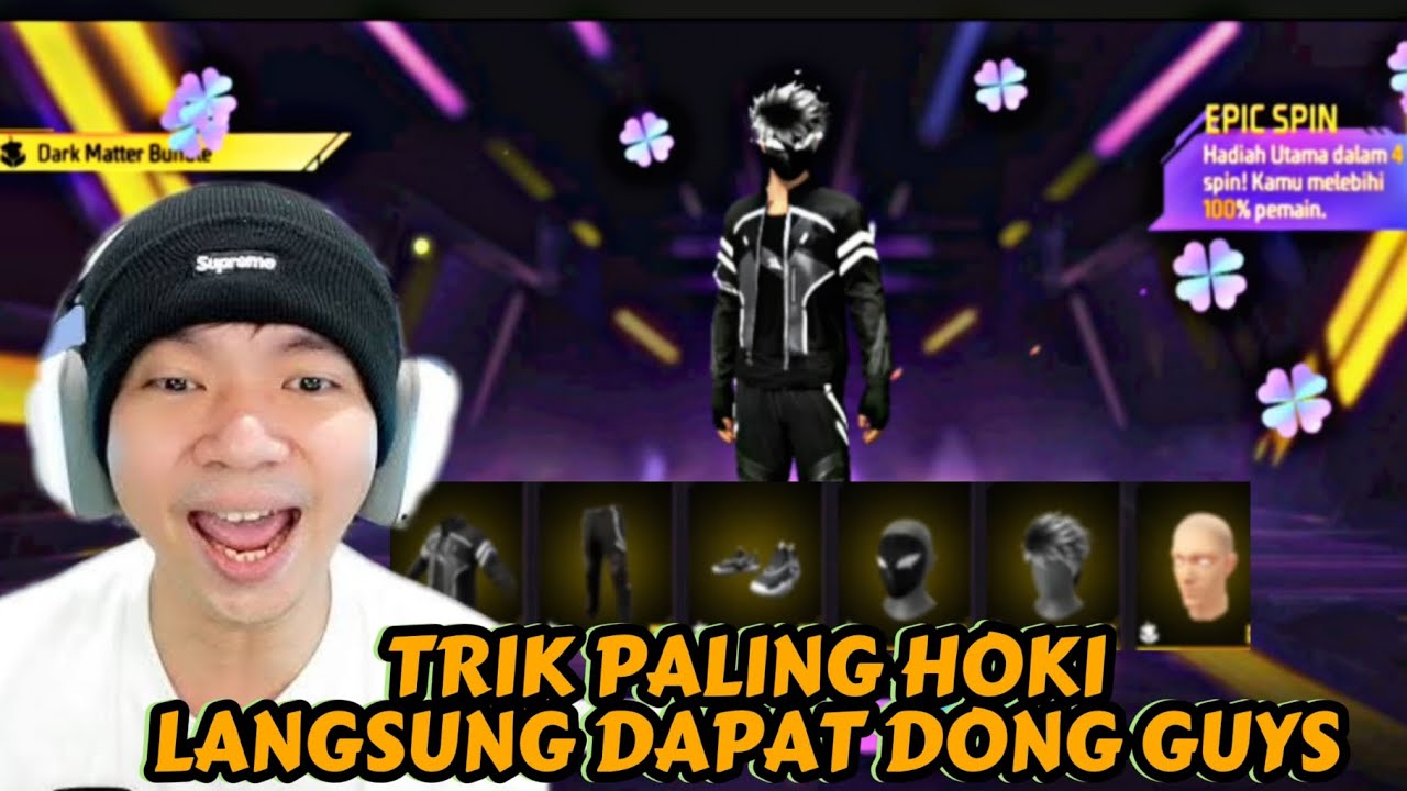 TRIK SPIN BAYANGAN HITAM DARK METTER BUNDLU KECE LUCKY ROYALE GUYS ...