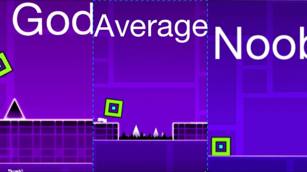 Noob vs average vs pro (geometry dash) - YouTube