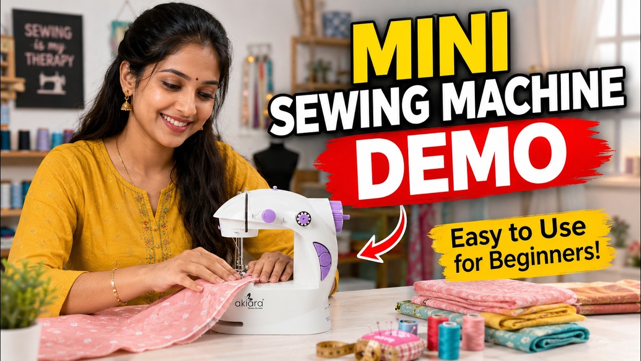 Mini sewing machine demo (English) - YouTube