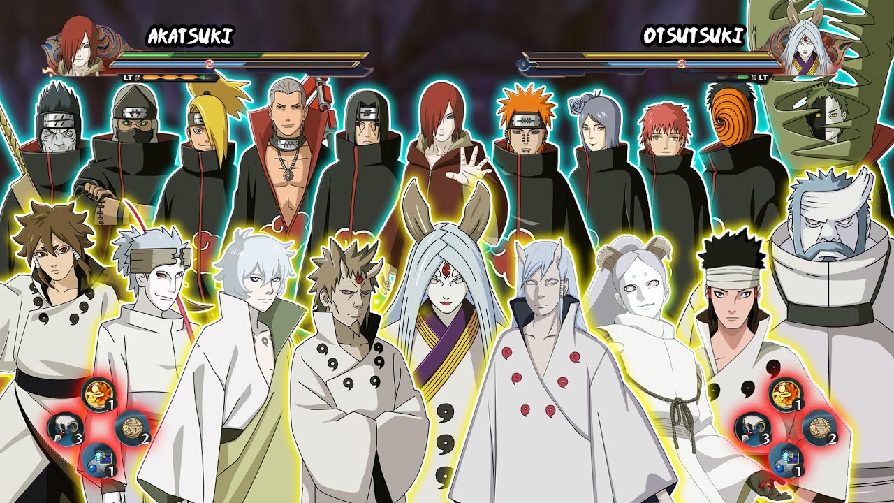 AKATSUKI FULL TEAM VS OTSUTSUKI | Naruto Shippuden Ultimate Ninja Storm ...