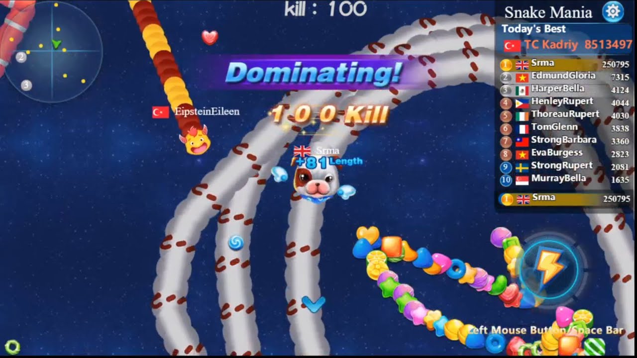 Snake Mania 100 Kill Challenge See This Video Now Beet My Record - YouTube