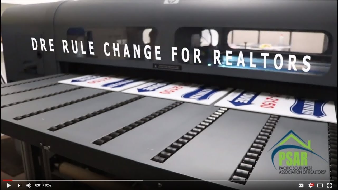DRE Rule Change for Signs - YouTube