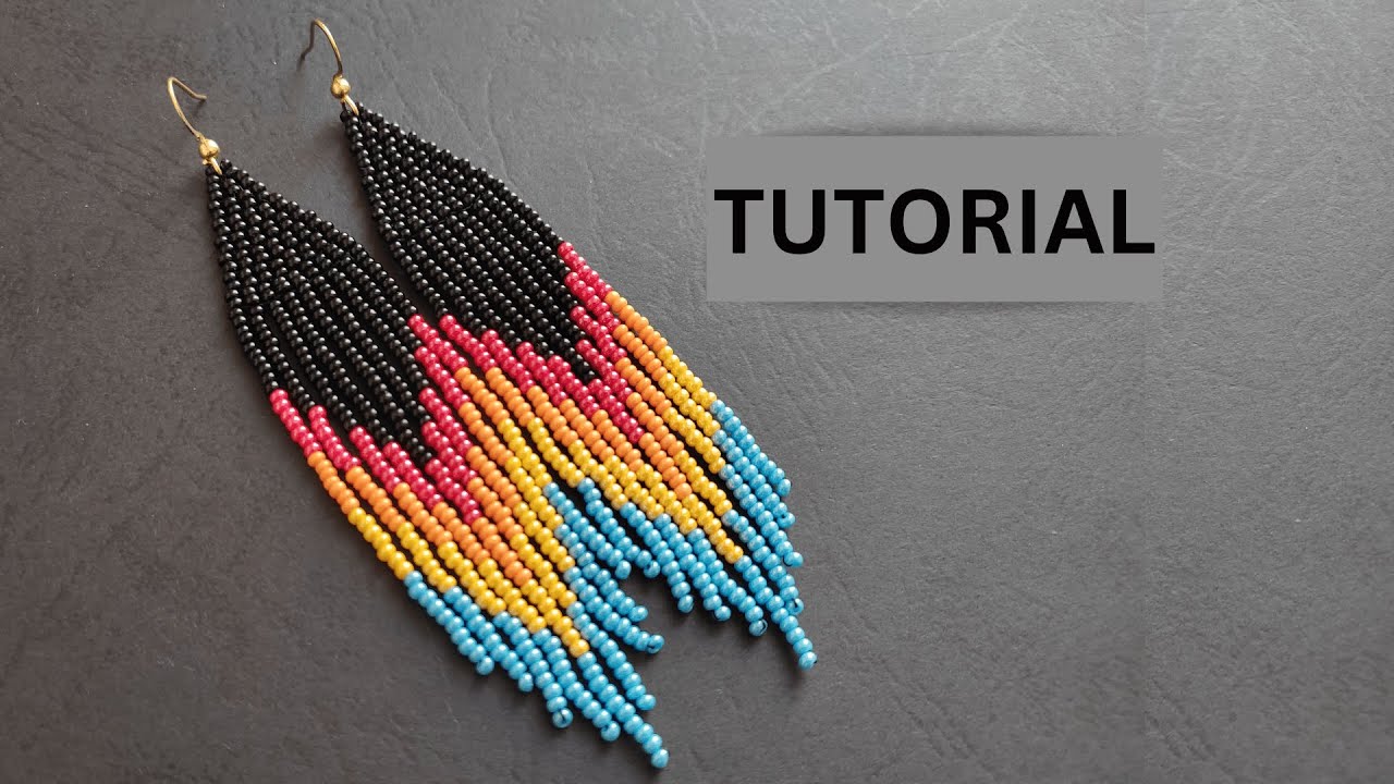 Beaded Fringe Earrings Tutorial, How to make beaded fringe earrings ...