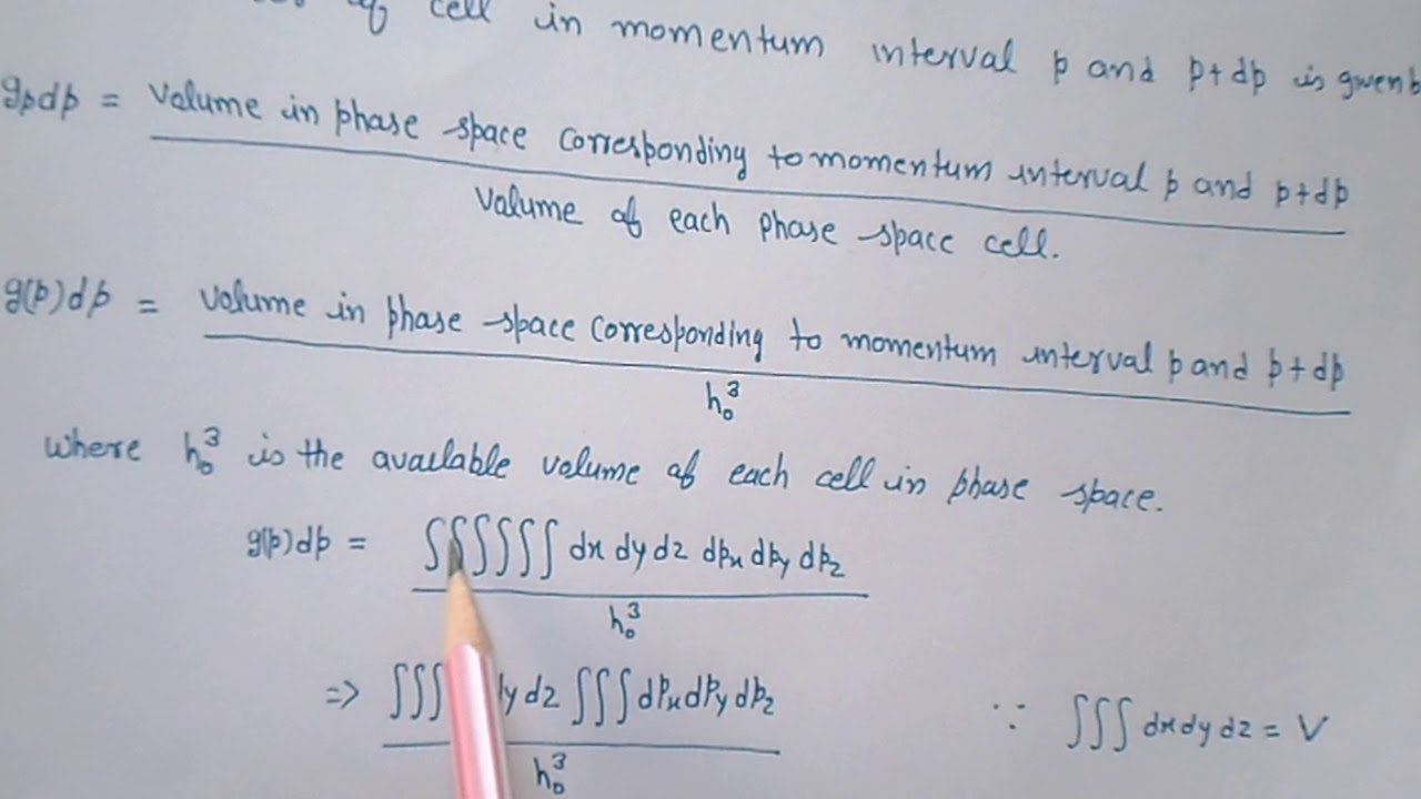 Number of the phase space cell in the momentum interval p and p+dp ...