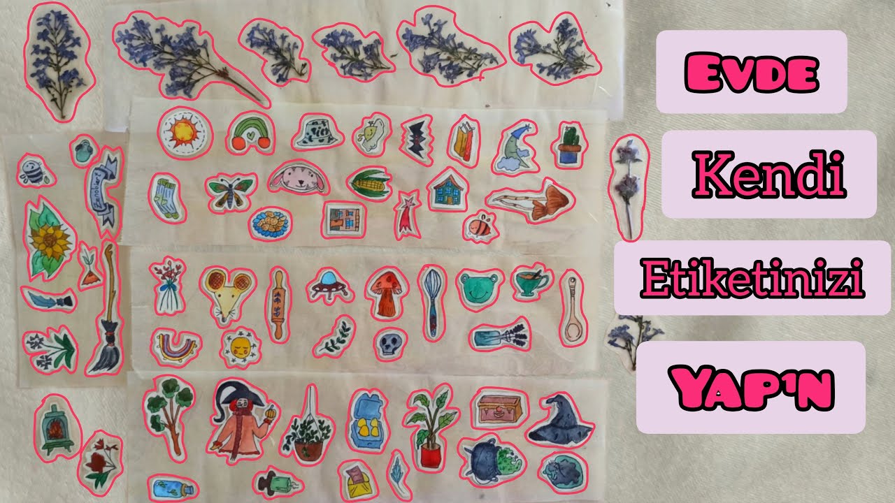 Sticker Nasıl Yapılır 🦄 / evde kendi etiketini yap // DIY STİCKER - YouTube