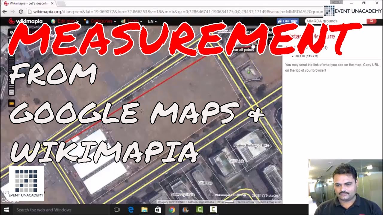 MEASUREMENT WITHOUT A MEASURING TAPE-Using wikimapia and Google maps ...